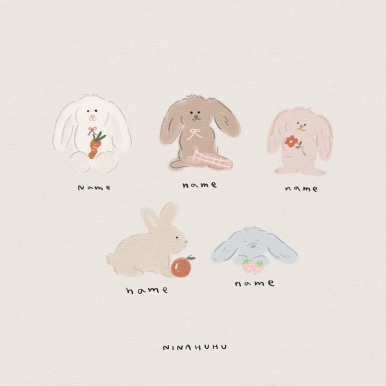 療癒兔 - 插畫女子NINAHUHU